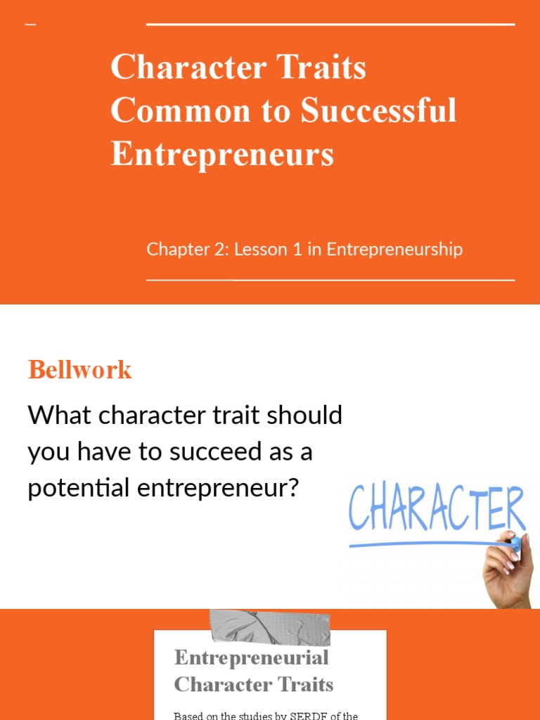 Key Traits of Successful Entrepreneurs | PDF | Entrepreneurship ...