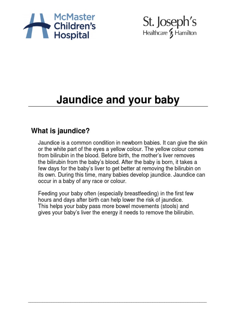 Jaundice and Your Baby | PDF | Midwifery | Breastfeeding