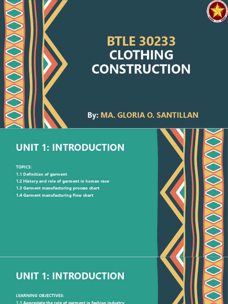 Unit 1 Introduction Pdf Sewing Sewing Machine