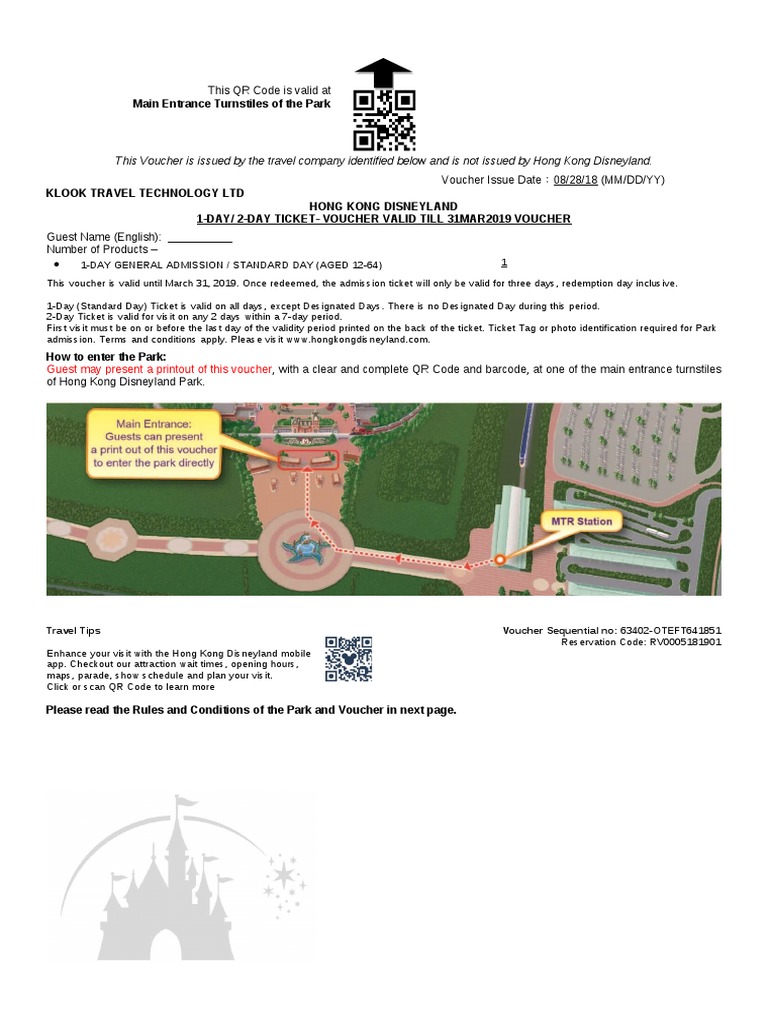 HK Disneyland | PDF | Disneyland | Identity Document