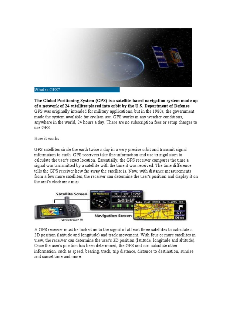 What Is GPS | PDF | Global Positioning System | Radio