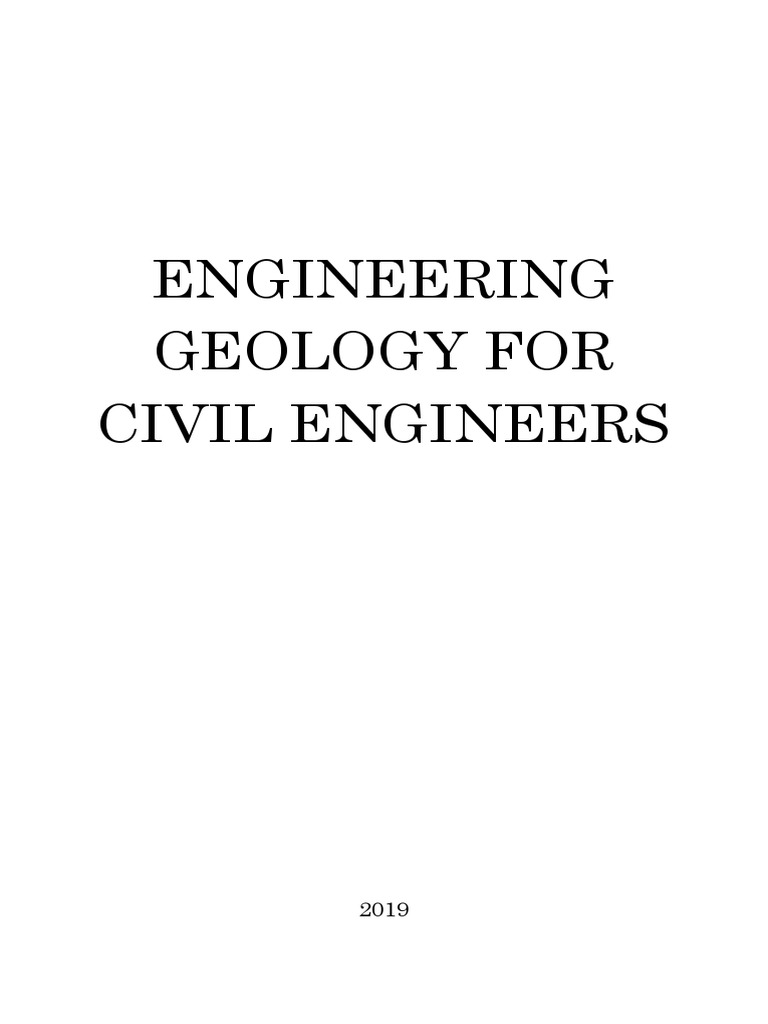 ENGINEERING GEOLOGY FOR CIVIL ENGINEERS Ebook 1 | PDF | Geophysics ...
