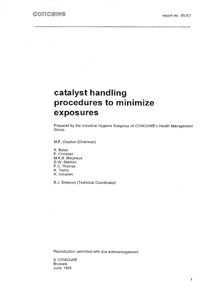 Catalyst Handling Info | PDF | Cracking (Chemistry) | Catalysis