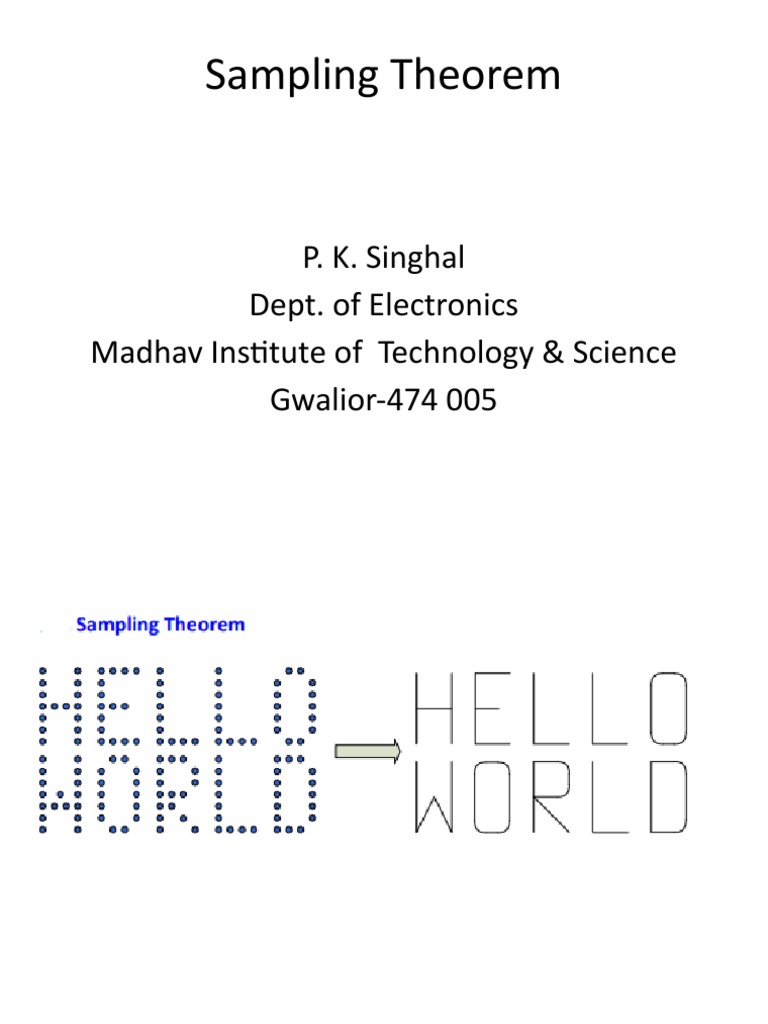 Sampling Theorem | PDF