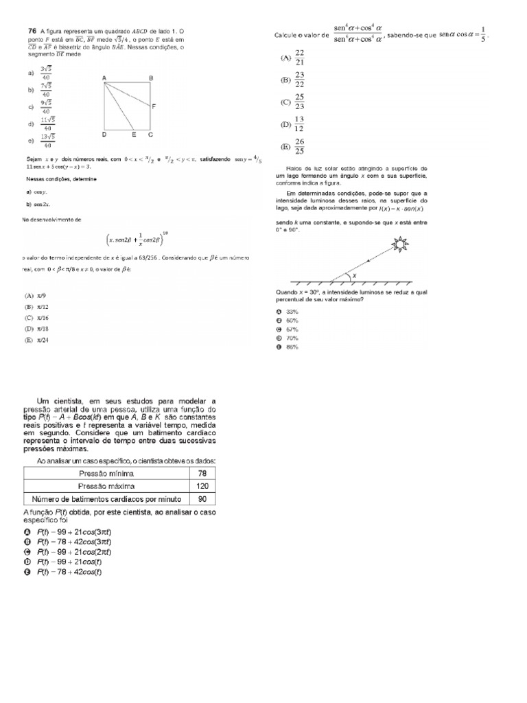 Lista Trigonometria From Hell | PDF