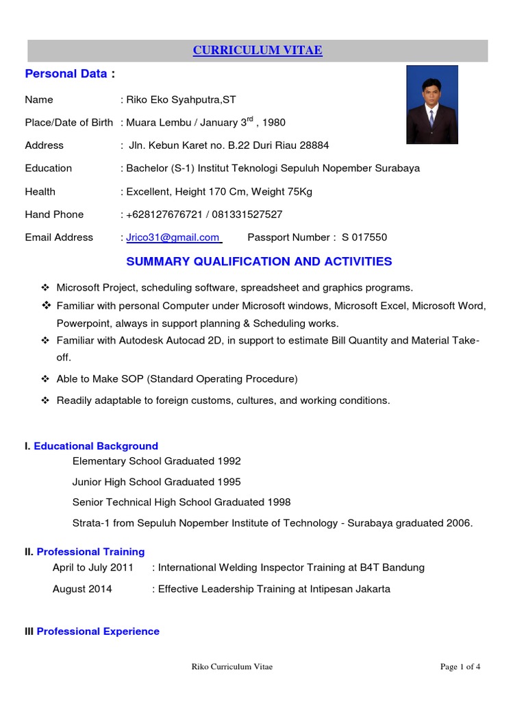 CV Riko 0622 | Download Free PDF | Computing