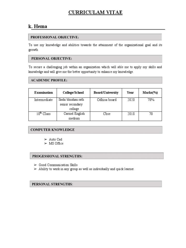 Hema CV | PDF
