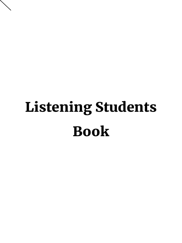 02 Listening Students Book | PDF | Luck | Reading Comprehension