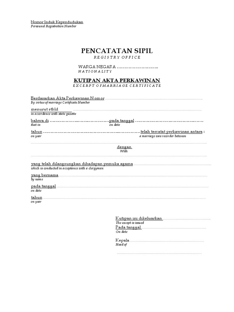 Kutipan Nikah Kristen | PDF
