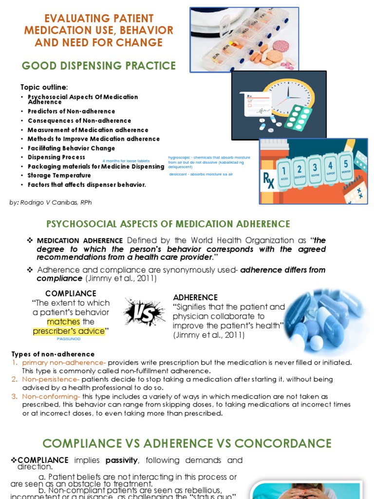 Disp MEDICATION ADHERENCE and DISPENSING PROCESS | PDF | Medical ...