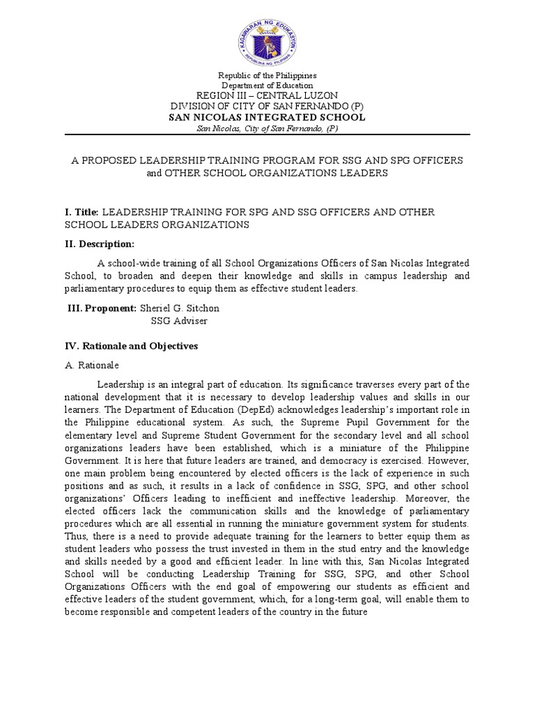 SSG Training Matrix | PDF | Leadership | Cognition