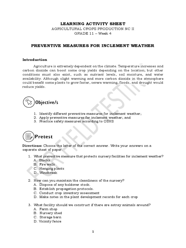 Gr. 11 Q1-LAS Week 4 | PDF | Agriculture | Soil
