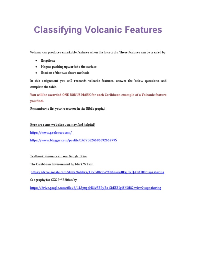 Volcanic Features Intrusive and Extrusive | PDF | Volcano | Lava