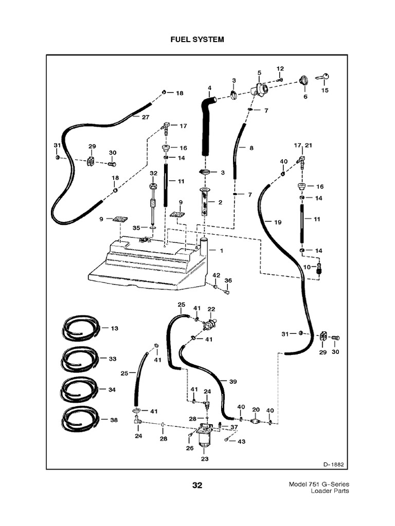 Bobcat 751G Fuel System | PDF | Manufactured Goods | Mechanical Engineering