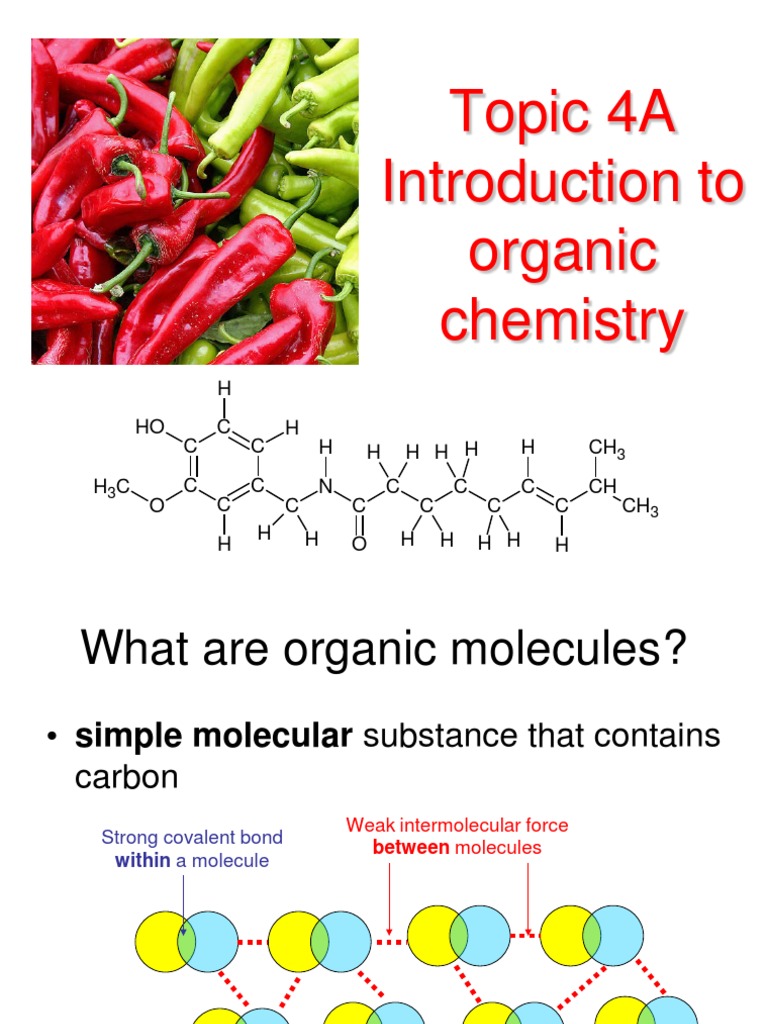 Topic 4A Introduction To Organic Chemistry | PDF | Chemical Bond | Molecules