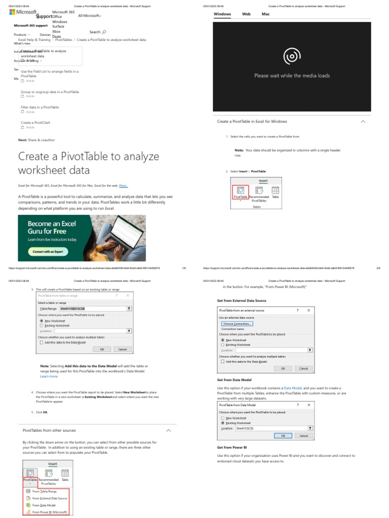 Create A PivotTable To Analyze Worksheet Data - Microsoft Support2 ...