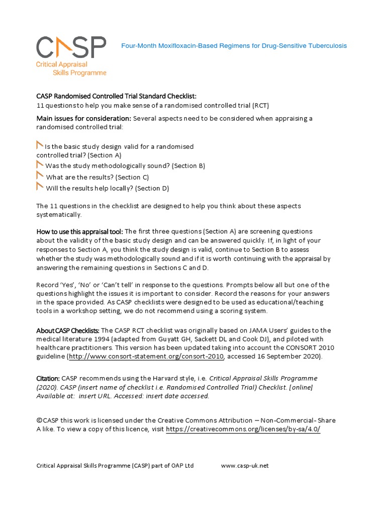 CASP-RCT-Checklist-PDF-Fillable-Form RCT Moxifloxacin | PDF ...