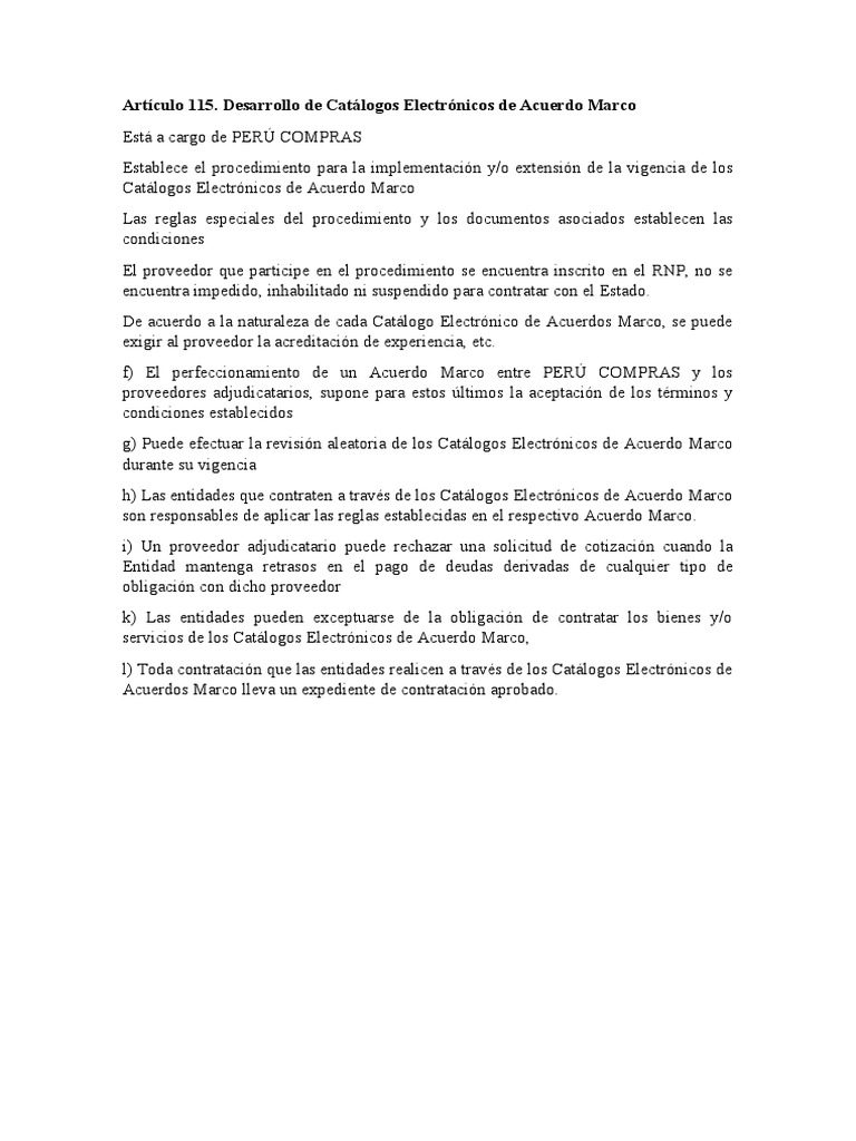 Artículo 115 Resumen | PDF