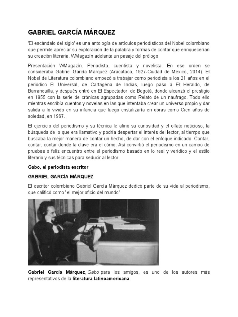 Gabriel García Márquez | PDF | Gabriel García Márquez