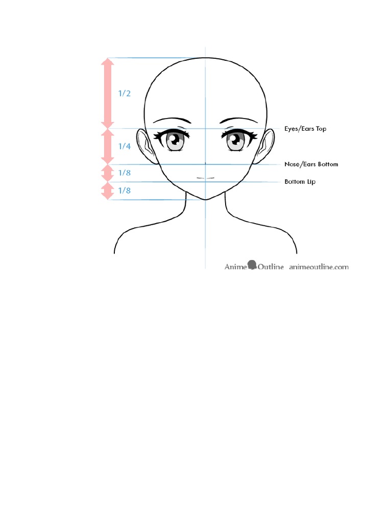 Face Proportions - Draw An Anime Character | PDF