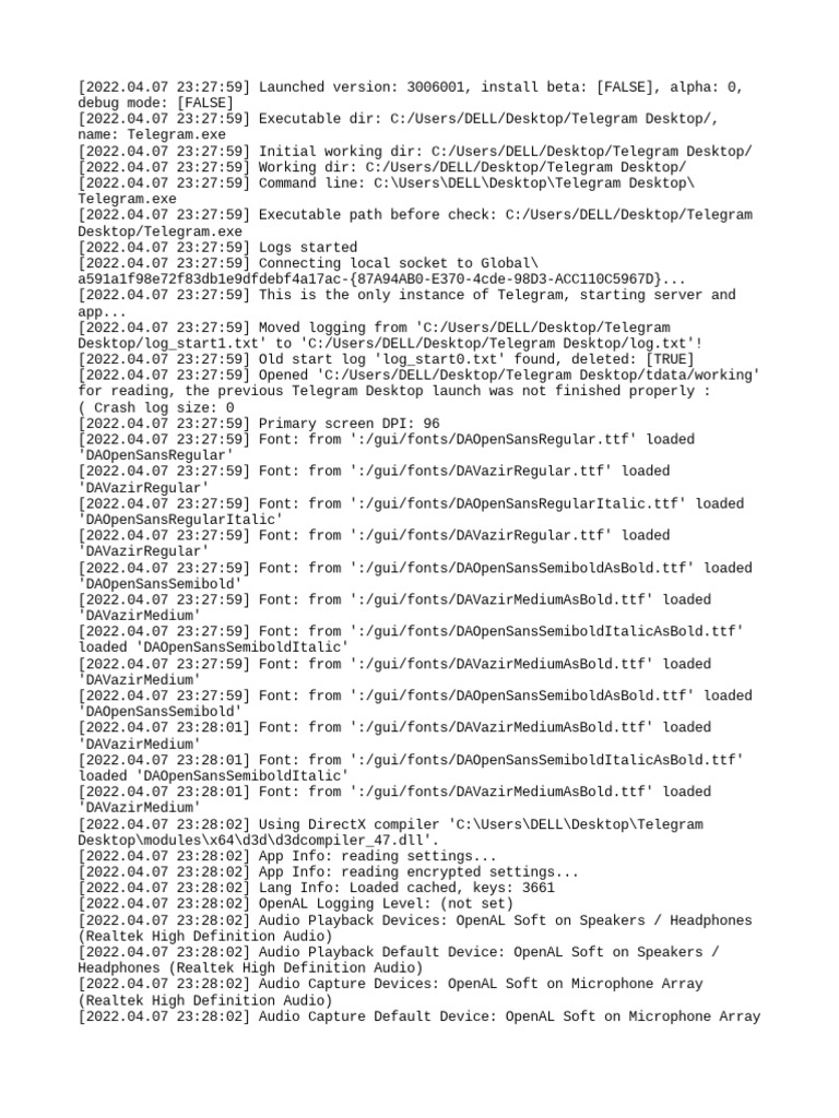 Log | PDF | Desktop Computer | Computing
