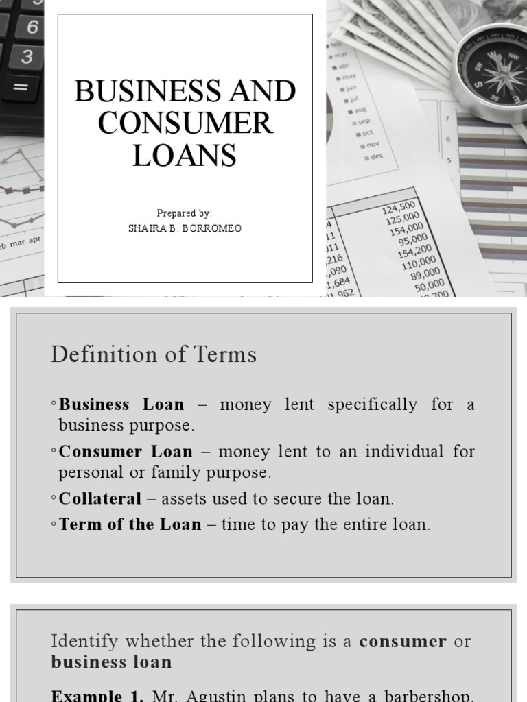 Business and Consumer Loan Examples | PDF | Mortgage Loan | Loans