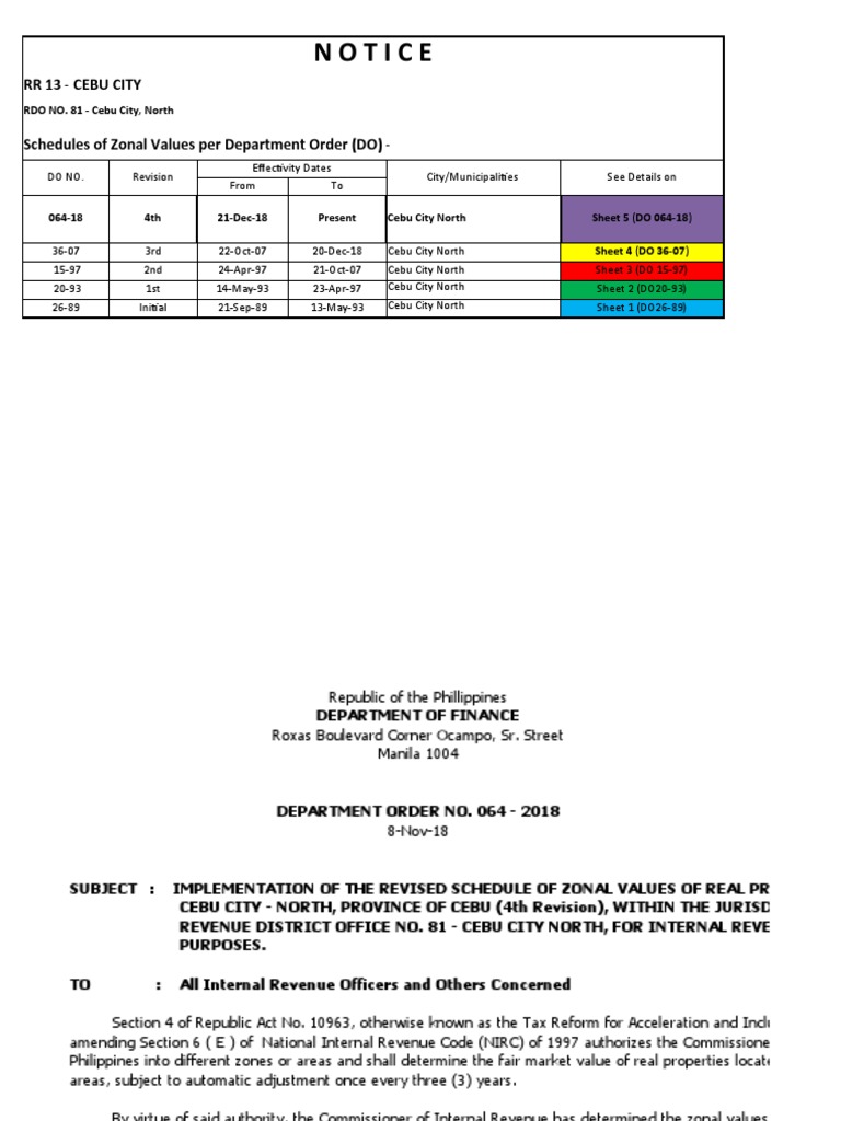 RDO No. 81 - Cebu City North | PDF