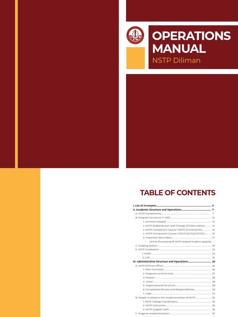 NSTP Diliman Operations Manual | PDF | Human Rights | Gender