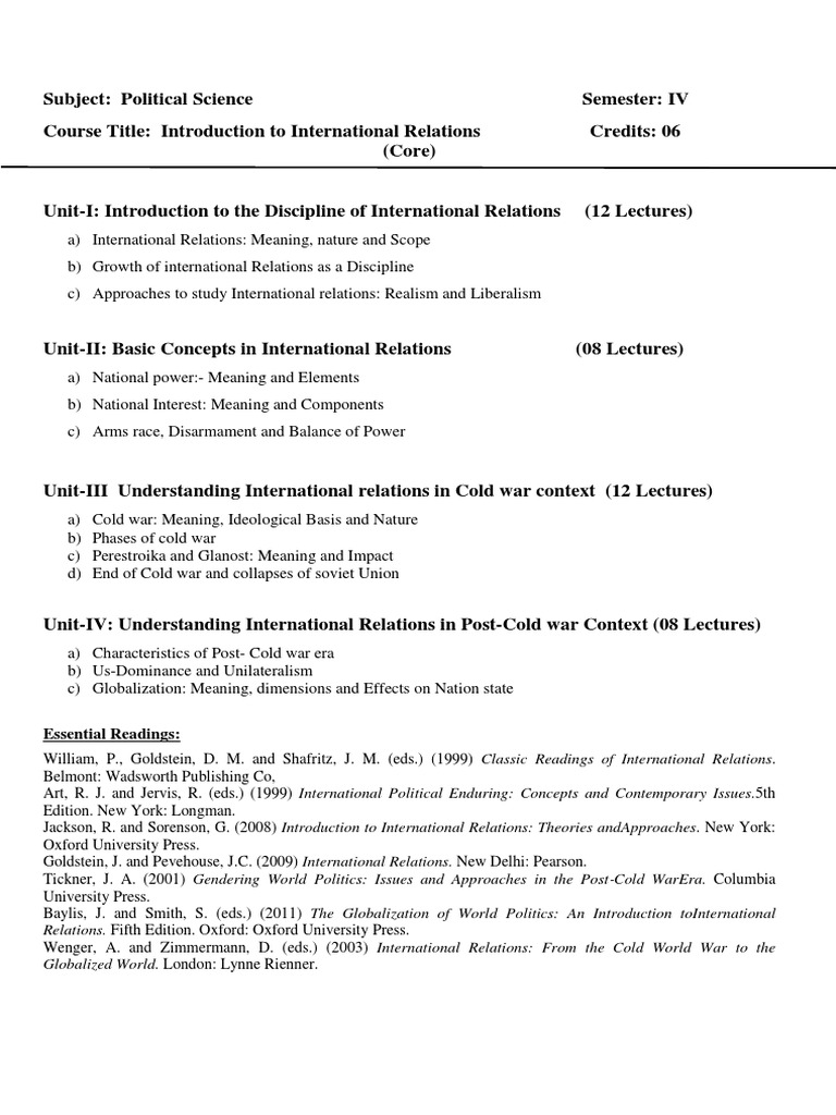 Classic Readings of International Relati | PDF