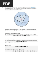 Spherical Trigonometry Concepts and Problems | PDF | Sphere | Trigonometry
