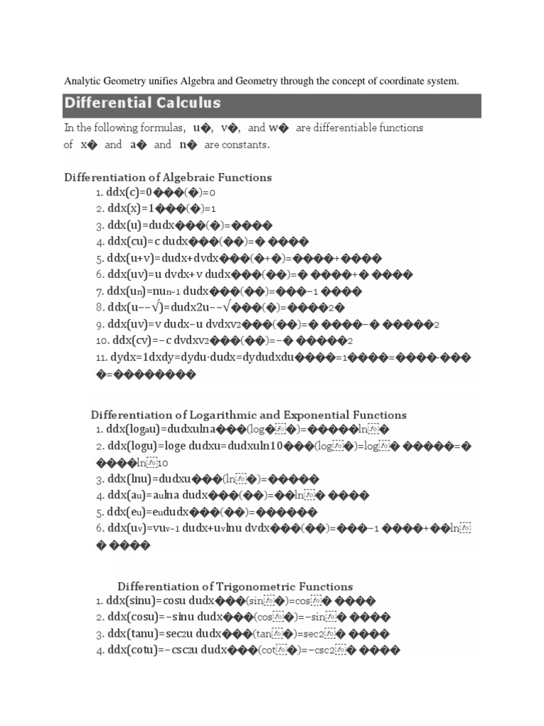 Diff Cal | PDF | Trigonometry | Mathematical Analysis Diff Cal | PDF | Trigonometry | Mathematical Analysis