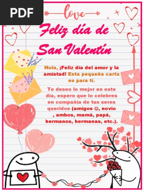 Carta Para Los Padres De La Fiesta Del Día De San Valentín
