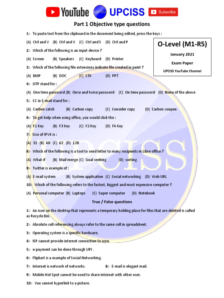 IT Exam Prep Questions | PDF | Computer Network | Application Software