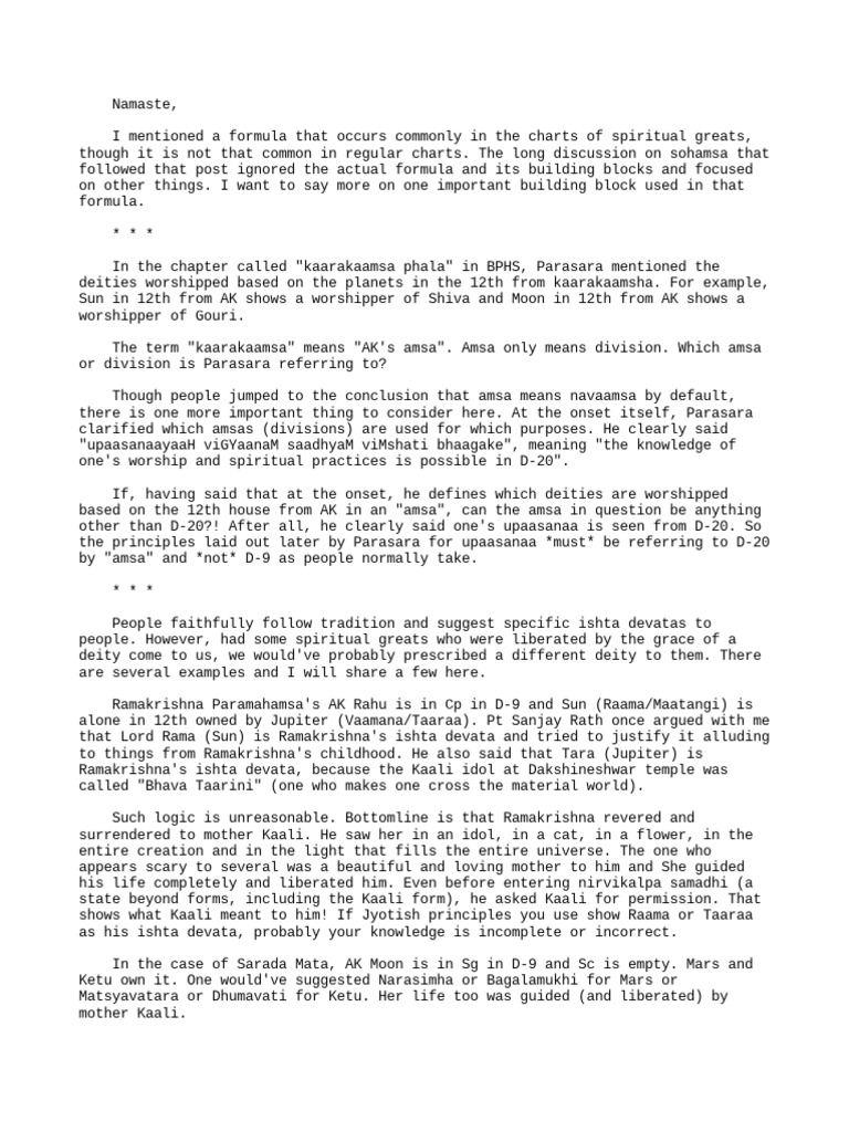 d20 - Ishta Devata | PDF | Ramakrishna | Planets In Astrology