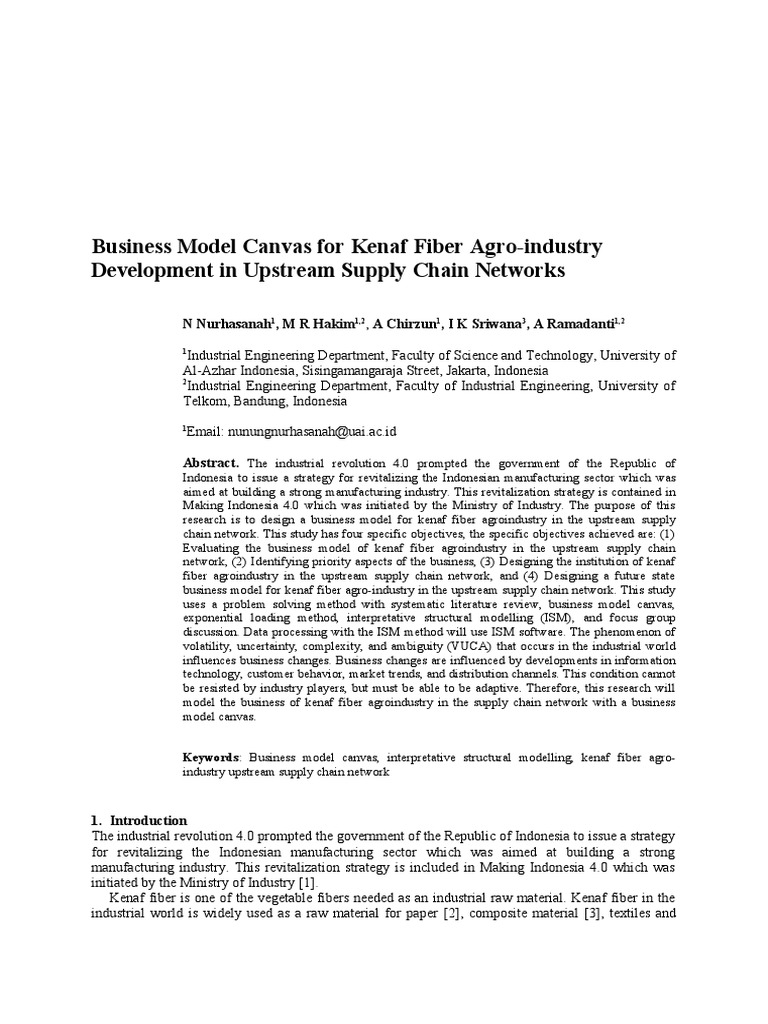 Paper ISIEM JRG (10 Des) | PDF | Supply Chain | Business Model