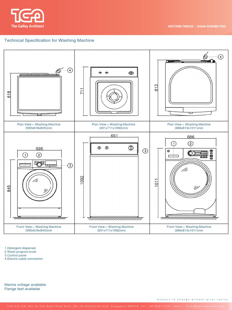 Washing Machine - Drawing | PDF