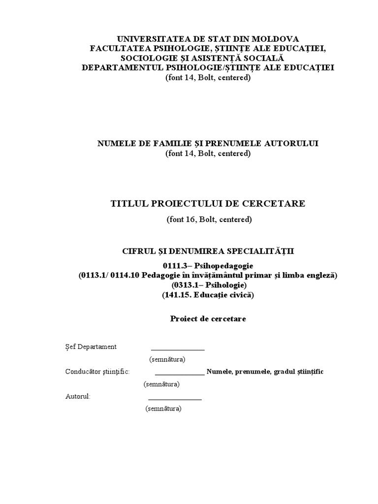 Model Proiect Licenta Lucru Individual | PDF