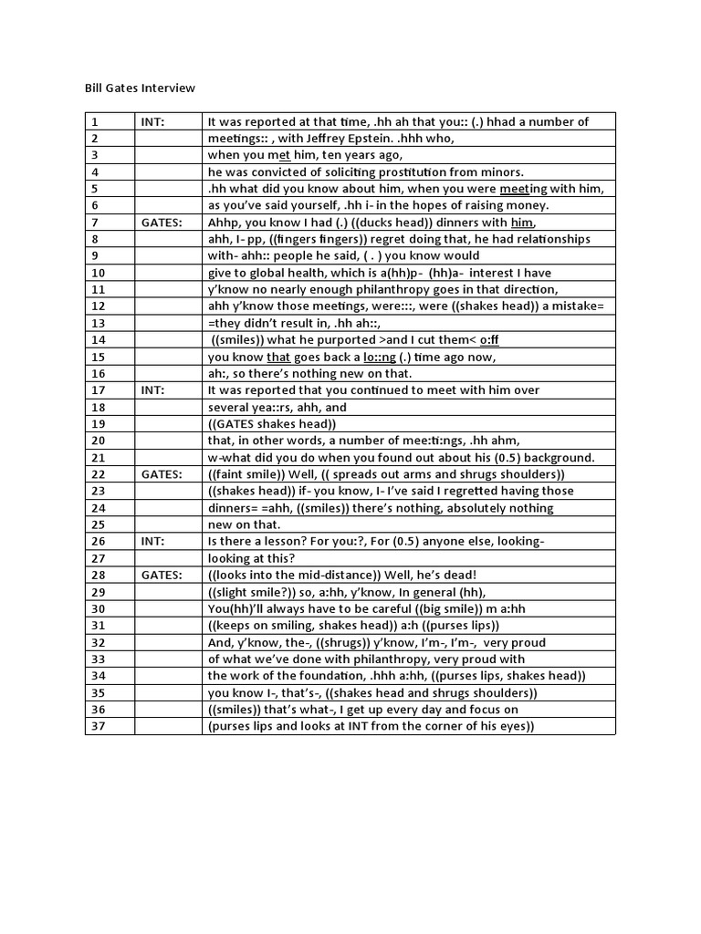 Bill Gates Interview - Transcript | PDF