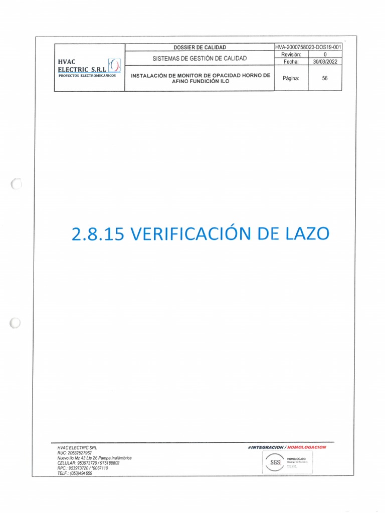 2.8.15. Verificacion de Lazo | PDF