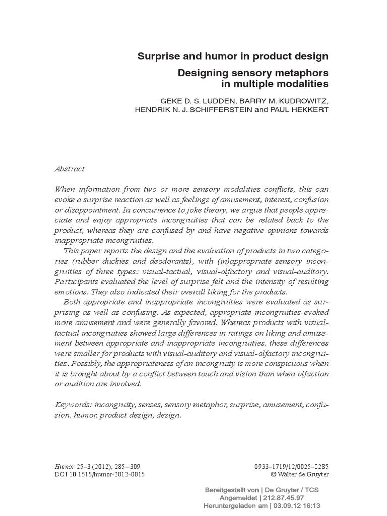 HEKKERT Surprise and Humor in Product Design - Designing Sensory ...