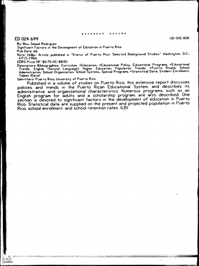 Educación en Puerto Rico | PDF | Rationality | Puerto Rico