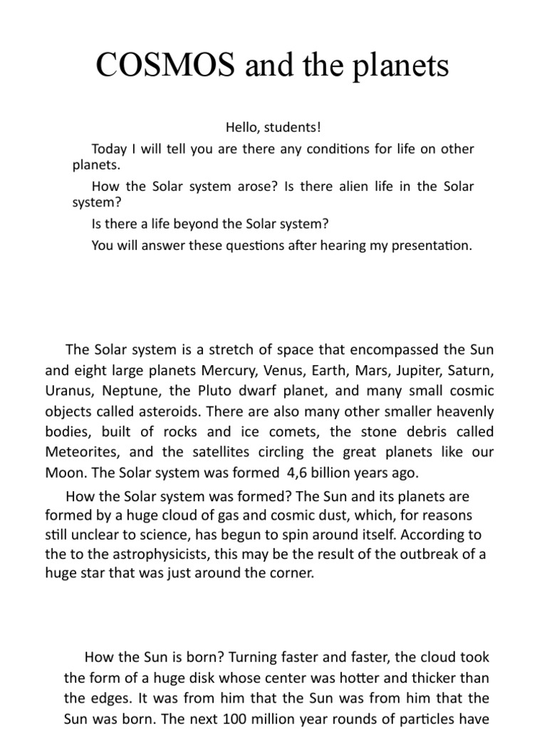 COSMOS and The Planets | PDF | Solar System | Planets