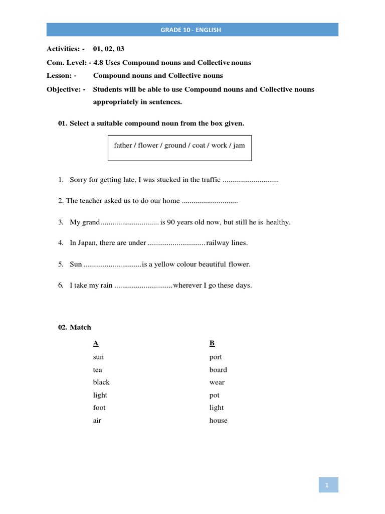 Grade 10 English PDF | Download Free PDF | Verb | Perfect (Grammar)