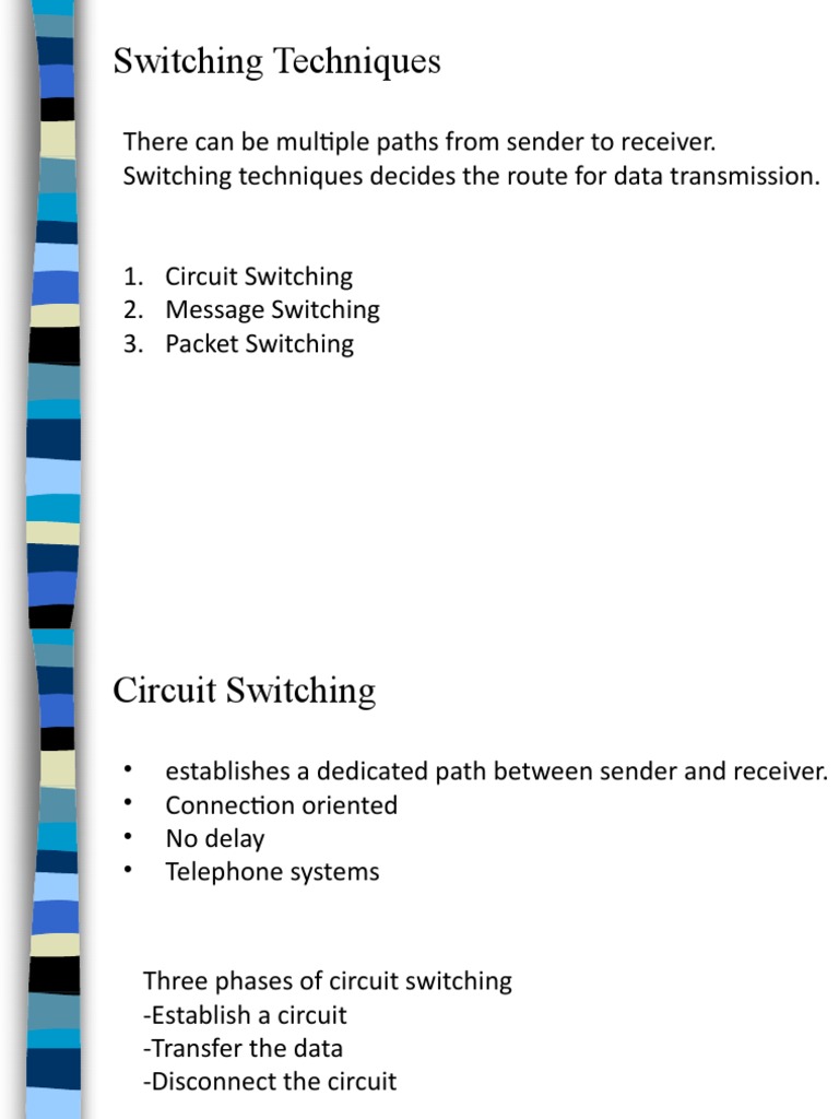 Switching Techniques: Circuit, Message & Packet | PDF