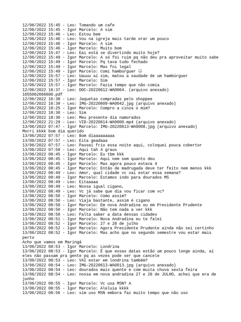 Conversa Do WhatsApp Com Igor Marcelo | PDF