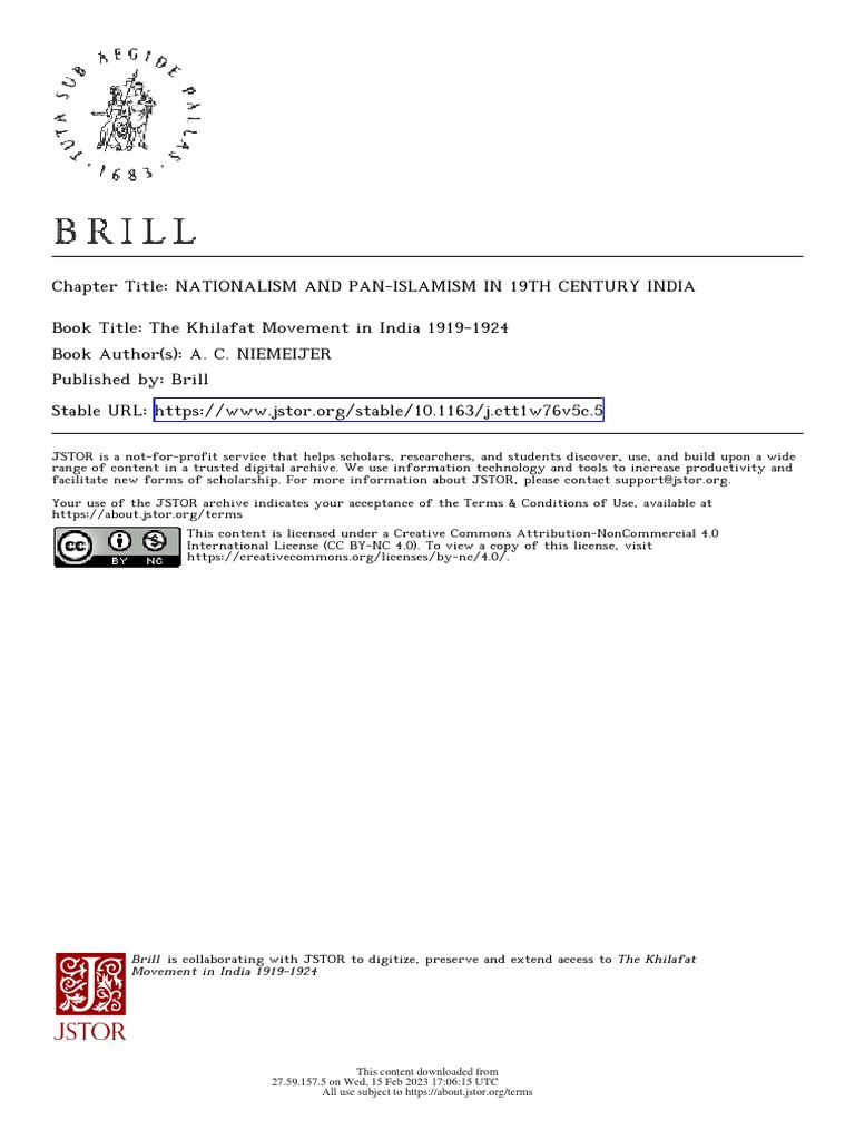 Khilafat Movement in India Book | PDF | Pan Islamism | Wahhabism