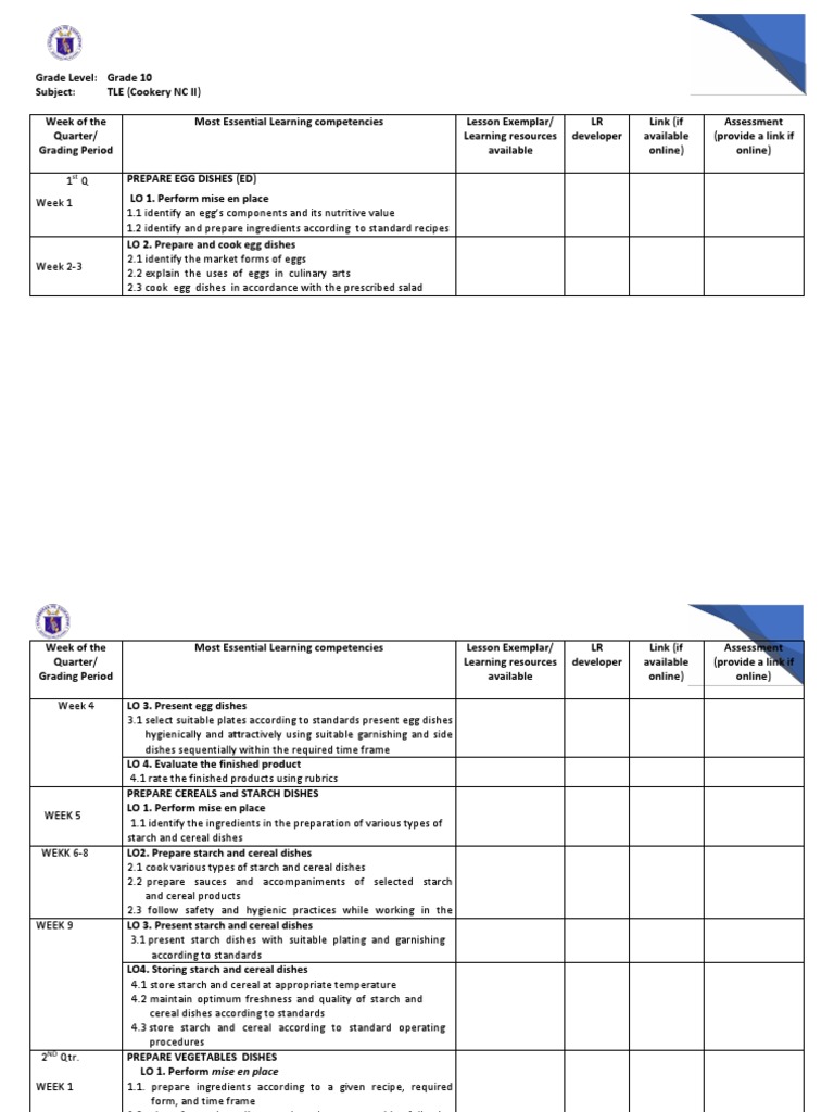 MELCS-G10 Cookery | PDF | Vegetables | Soup