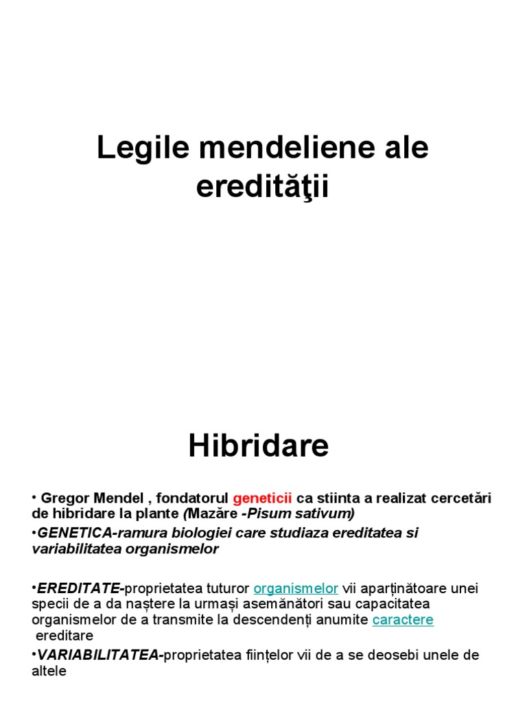 Legile Lui Mendel | PDF