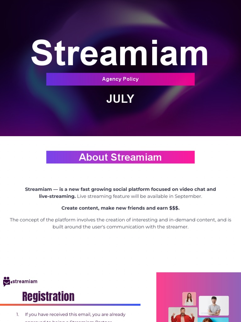 Streamiam General Agency Policy July | PDF | Streaming Media | Social Media