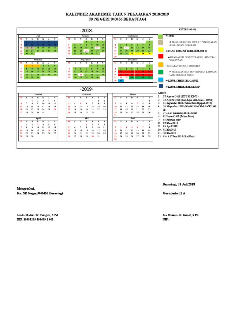 Kalender Akademik LK | PDF